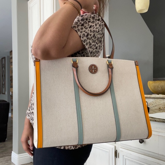 Tory Burch | Bags | New Tory Burch Blake Canvas Jumbo Tote | Poshmark